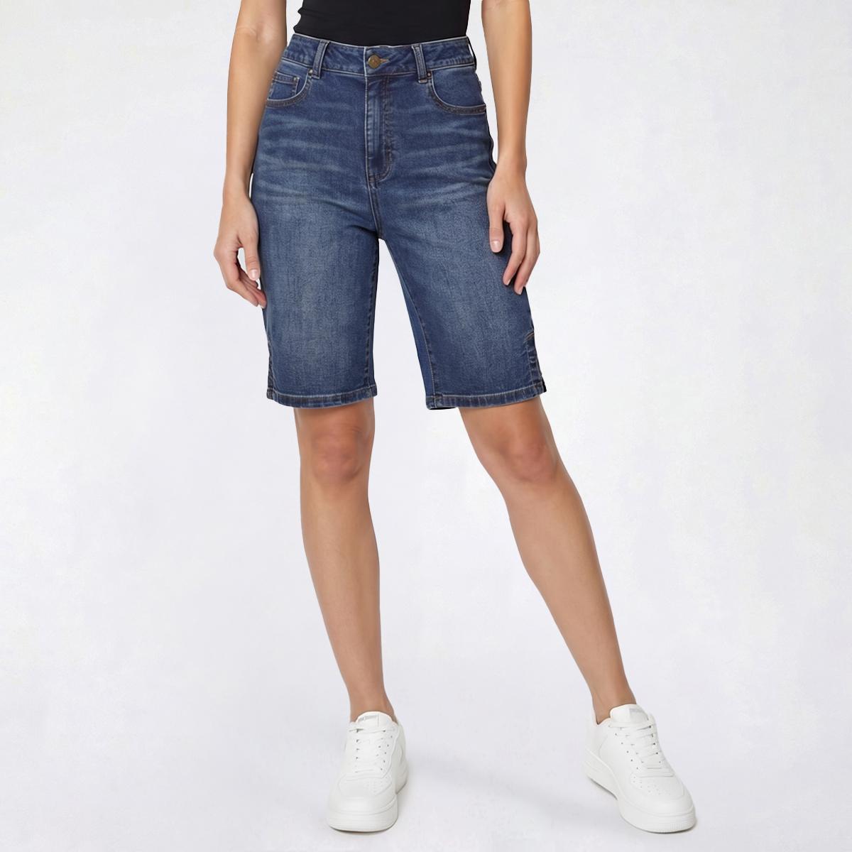 Click here for Womens d.jeans(R) High Rise Side Vent Denim Bermud... prices